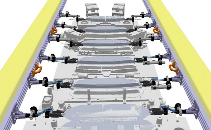 Metal Transfer Die Stamping Modular Structure With Finger Toolings