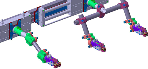 Metal Electric Transfer Press Tooling , Customized Industrial Robot Gripper