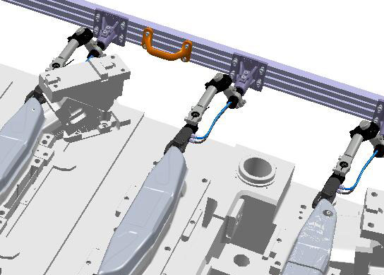 Direct Mount Miniature Transfer Press Tooling , Robot End Effector Gripper