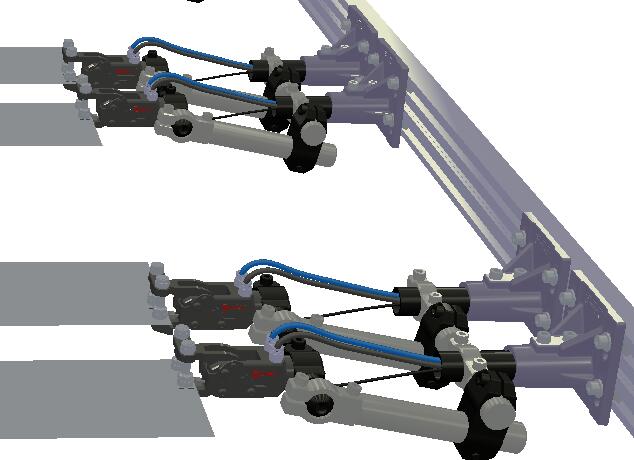 Actuator Pneumatic Robot Gripper , Transfer Tooling Grippers With Long ...