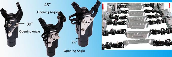Quick Change Standard Pneumatic Power Clamps Gripper With Jaws Angular ...